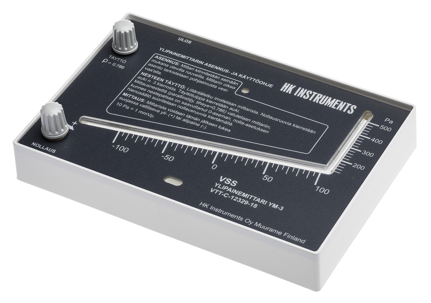 Ylipainemittari väestönsuojiin » HK Instruments - User-friendly measuring devices